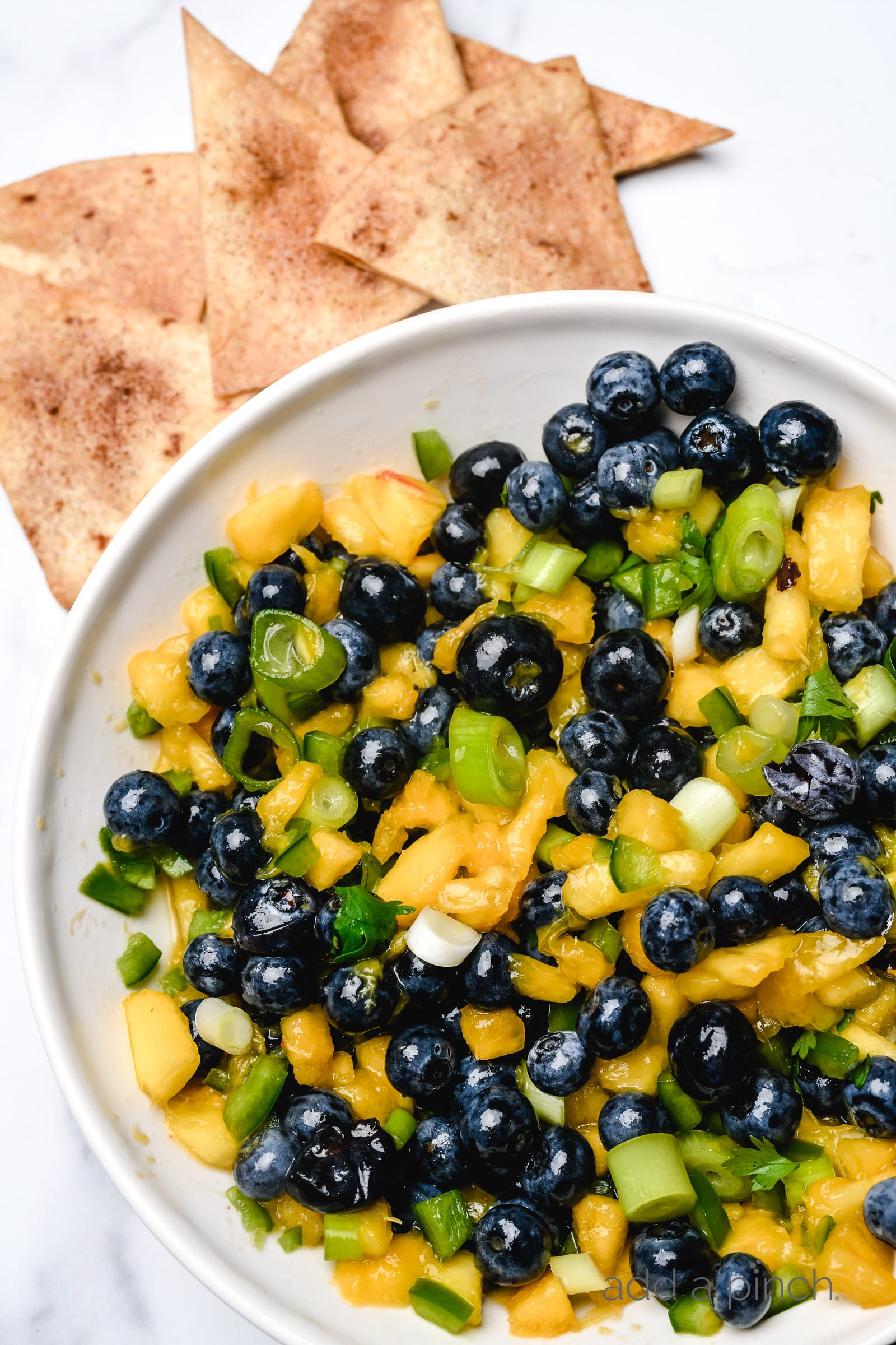 Blueberry Peach Salsa Recipe - Add a Pinch