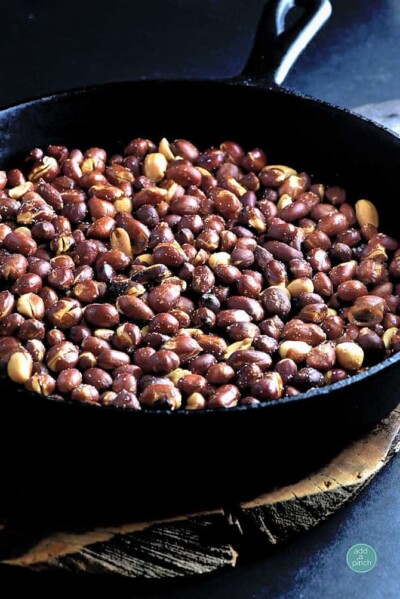 Skillet Roasted Peanuts Recipe - Add a Pinch