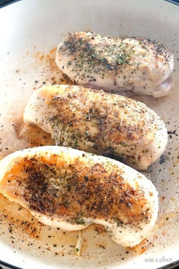 Skillet Garlic Basil Chicken Recipe - Add a Pinch
