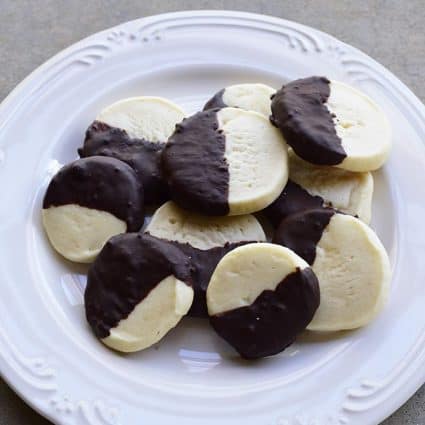 Chocolate Dipped Shortbread Cookies Recipe - Add a Pinch