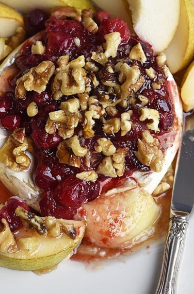 Warm Brie with Honeyed Fruit Compote Recipe - Add a Pinch