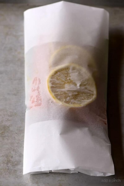 Lemon Garlic Salmon and Asparagus Parchment Packet Recipe - Add a Pinch