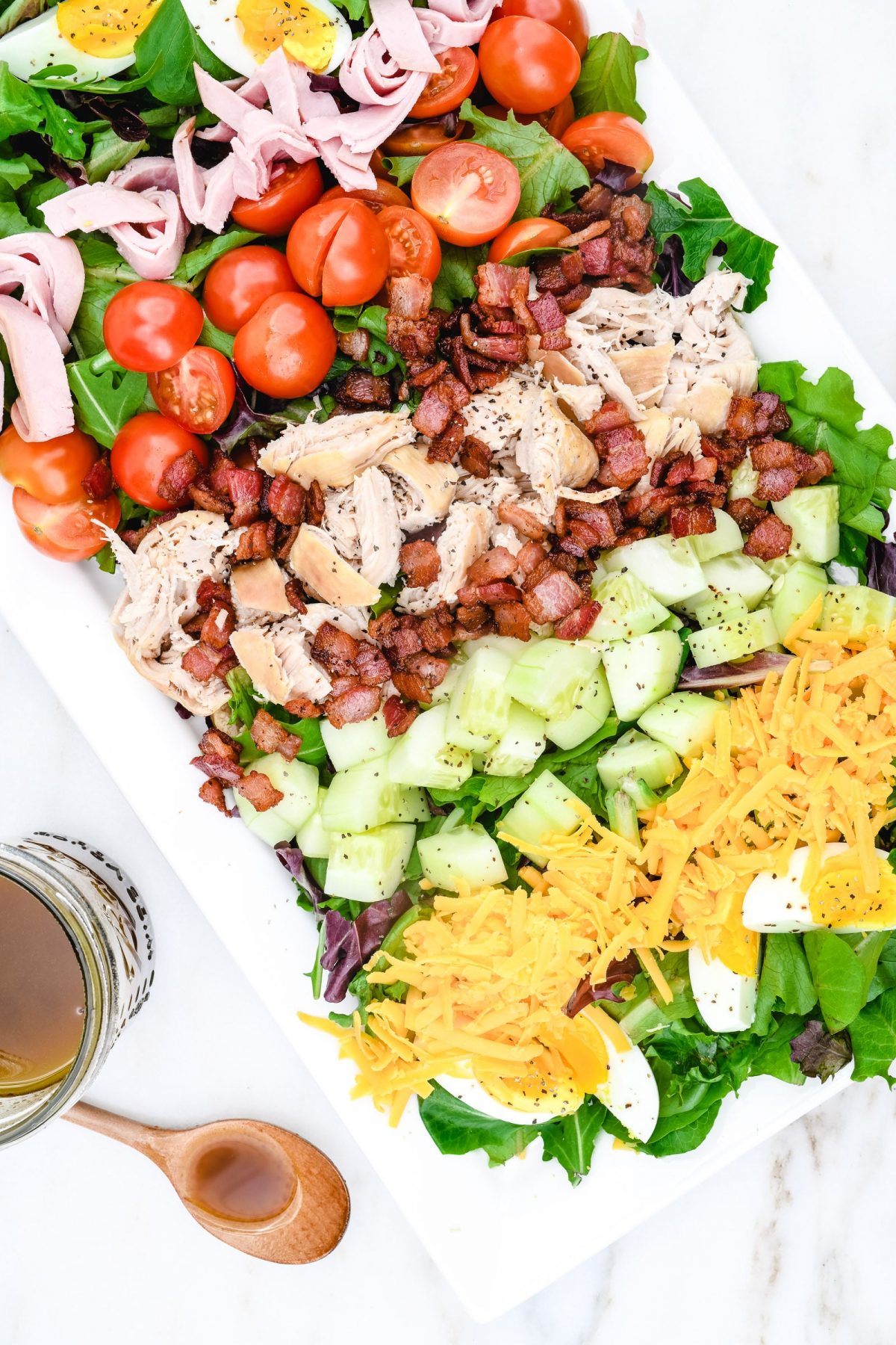 Easy Chicken Club Salad Recipe - Add a Pinch