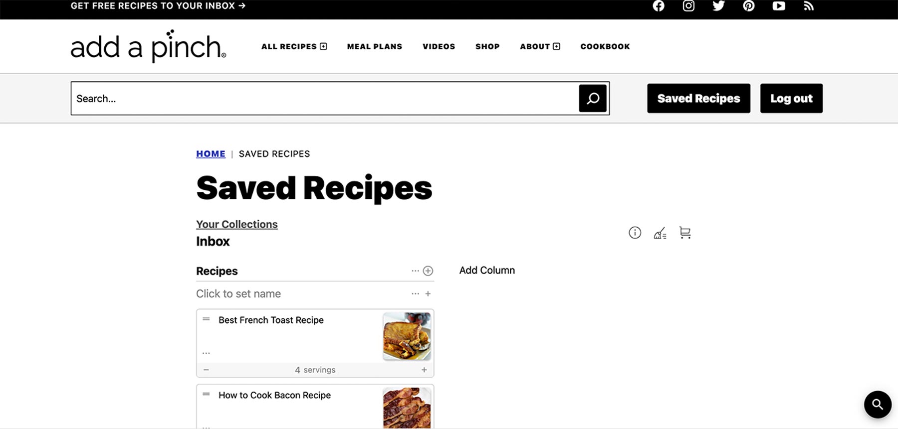 How to Save Recipes - Add a Pinch