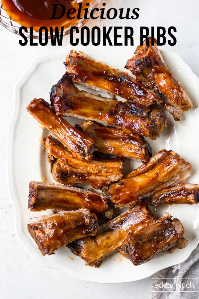 Easy Slow Cooker Ribs Recipe - Add a Pinch