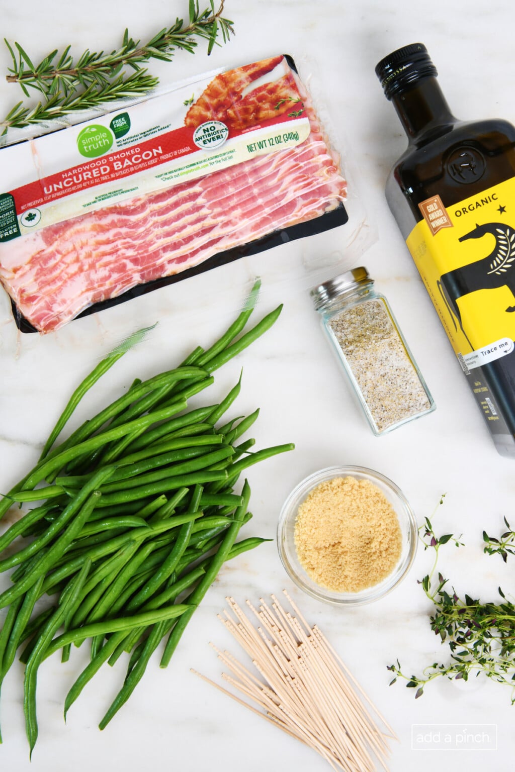 Bacon Wrapped Green Bean Bundles Recipe - Add a Pinch